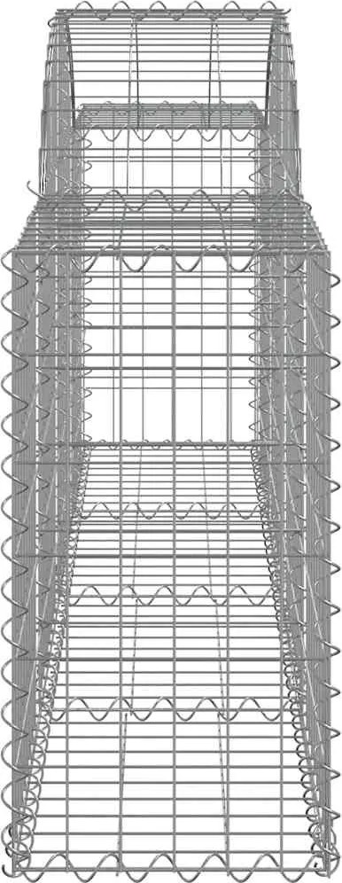 Klenutý gabionový koš 200 x 30 x 60/80 cm pozinkované železo 153483