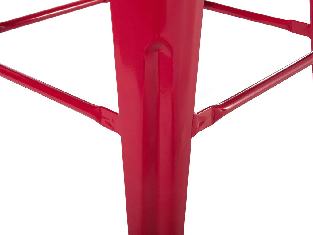 Sada 2 ocelových barových stoliček 60 cm červené CABRILLO Beliani