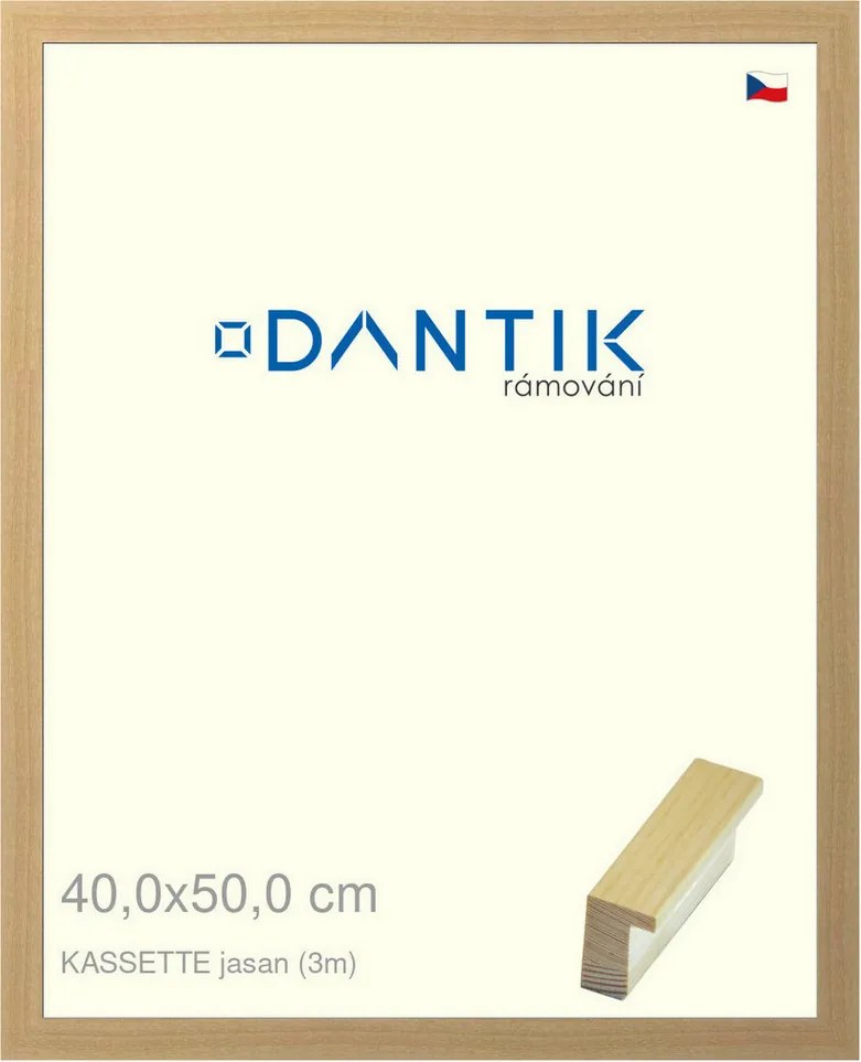 DANTIK rámeček 40x50 | KASSETTE jasan (Sklo Čiré)