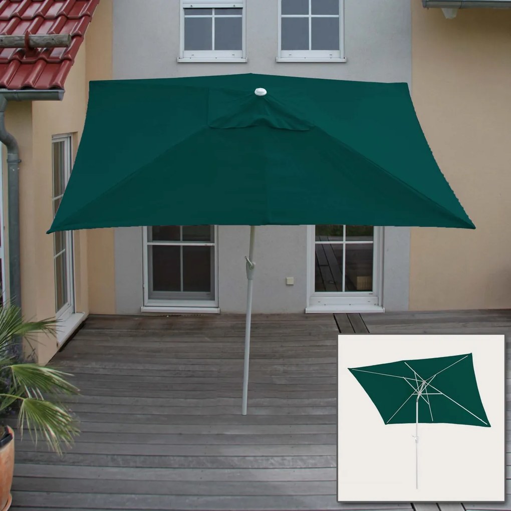 Slunečník N23 2x3m polyester/hliník - zelená