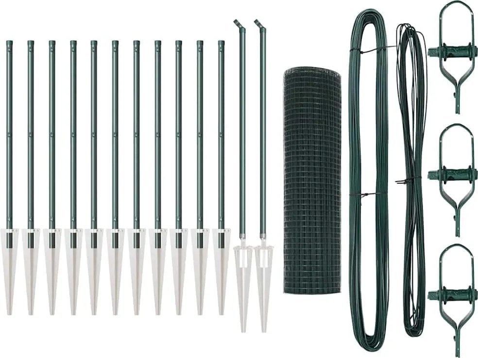 Svařované drátěné ploty s hroty 25 x 0,8 m Ocel potažená PVC 3352078