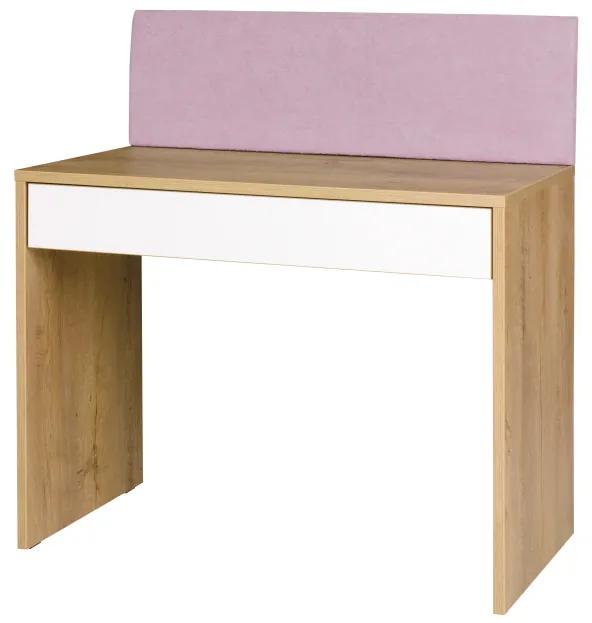MAXIVA Psací stůl - MIX 6, dub lefkas/bílá Barva: růžová