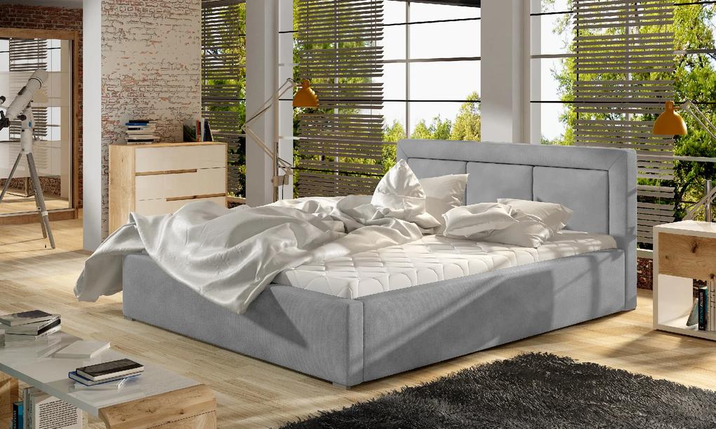 Eltap Čalouněná postel Belluno s úložným prostorem Materiál a barva potahu: Soft 11 - černá, Rozměry (cm): 140x200
