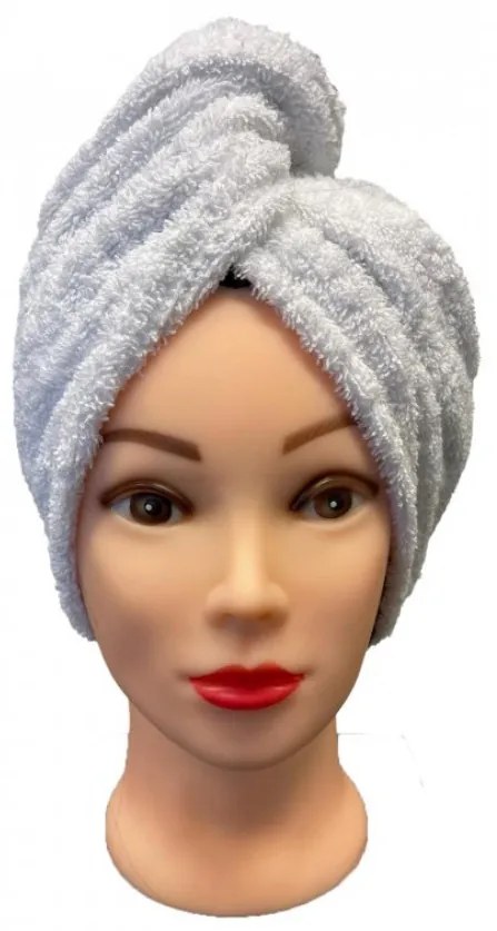 Rychleschnoucí froté Turban na vlasy bílý TiaHome