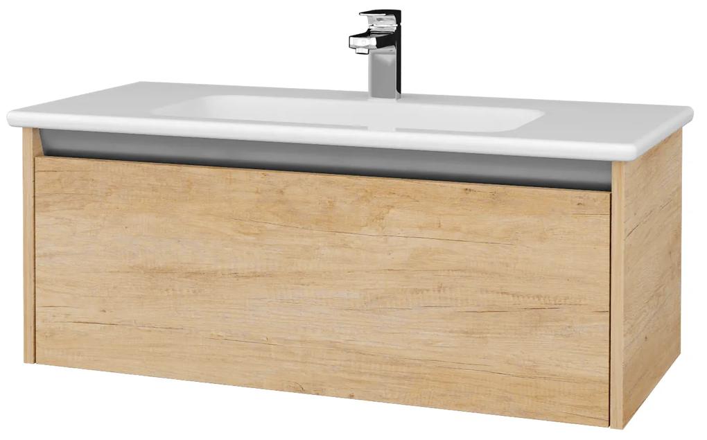 Dřevojas Koupelnová skříň BONO SZZ 100 (umyvadlo Euphoria) Varianta: N01 Bílá lesk / N01 Bílá lesk
