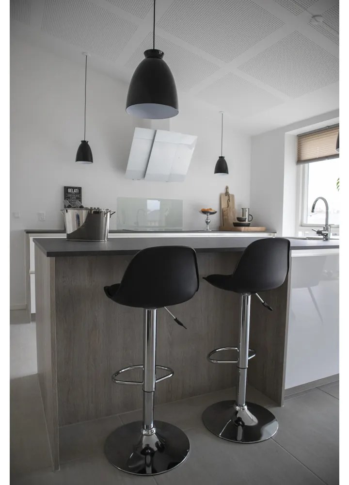 House Nordic Černá barová židle TRONDHEIM