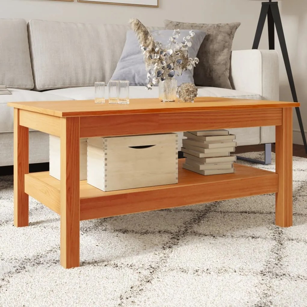 vidaXL Konferenční stolek 80 x 50 x 40 cm masivní borové dřevo [814284] Barva: Hnědá