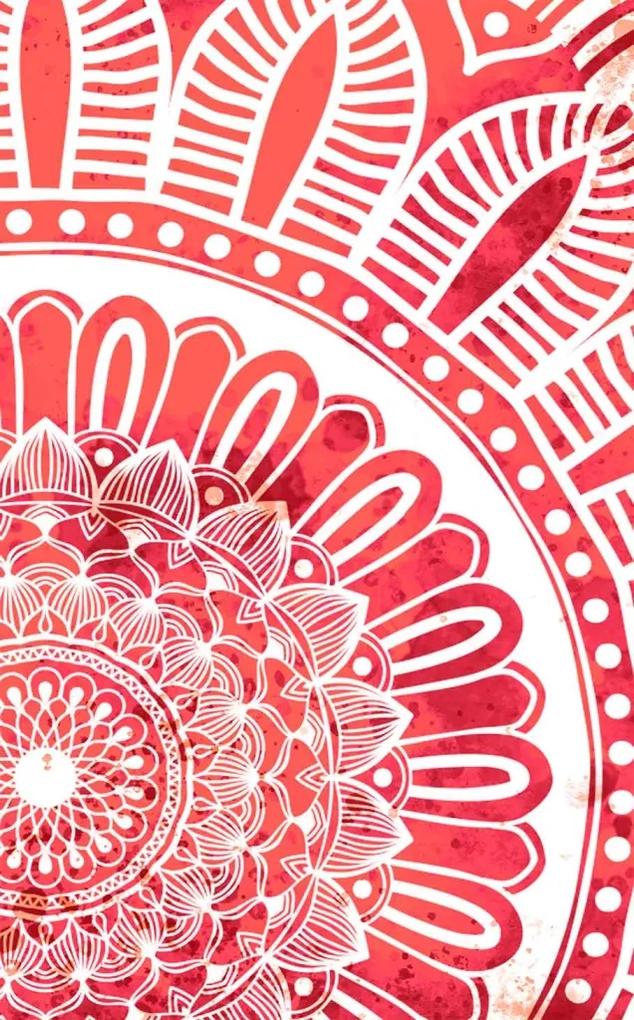 Malvis ® Obraz mandala červené slunce Velikost (šířka x výška): 120x80 cm