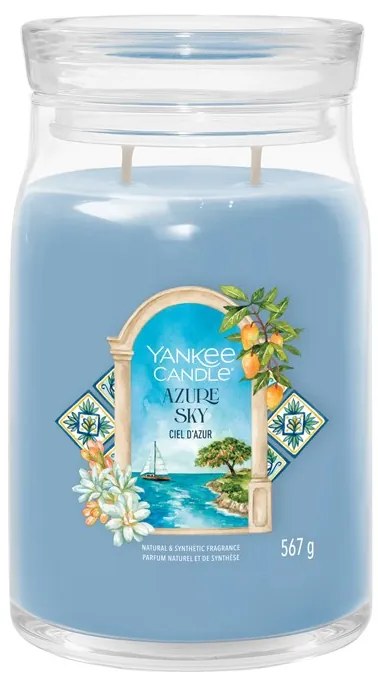 Yankee Candle vonná svíčka Signature ve skle velká Veľká Azure Sky 567g