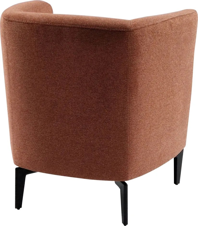 Designové křeslo, terakota/černá, KAPY