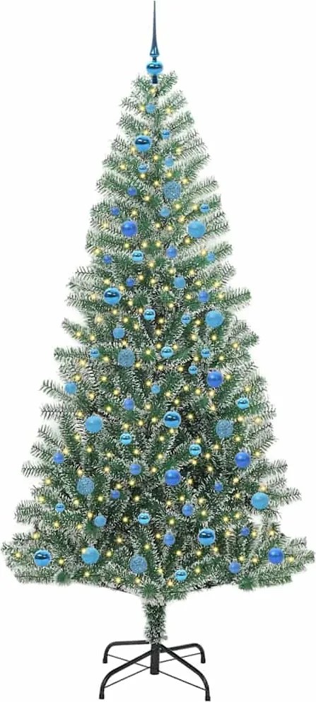 Umělý vánoční stromeček se sněhem a LED osvětlením 240 cm 3396840