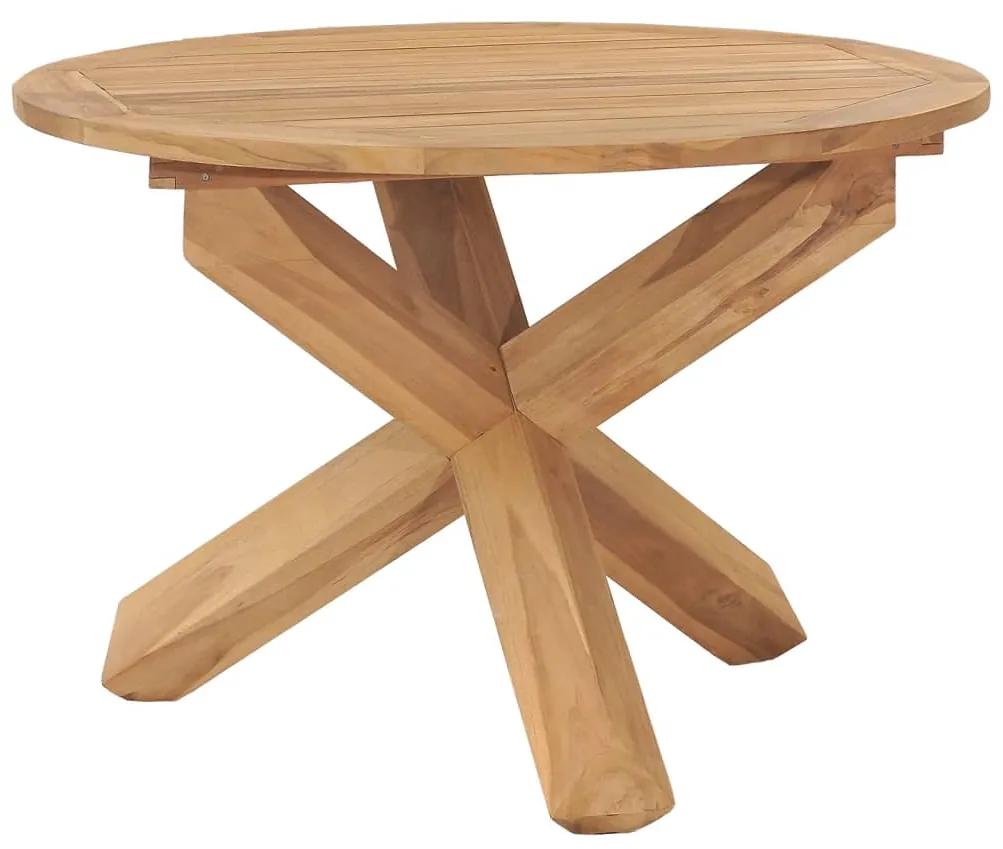 Zahradní jídelní stůl Ø 110 x 75 cm masivní teakové dřevo,  316169
