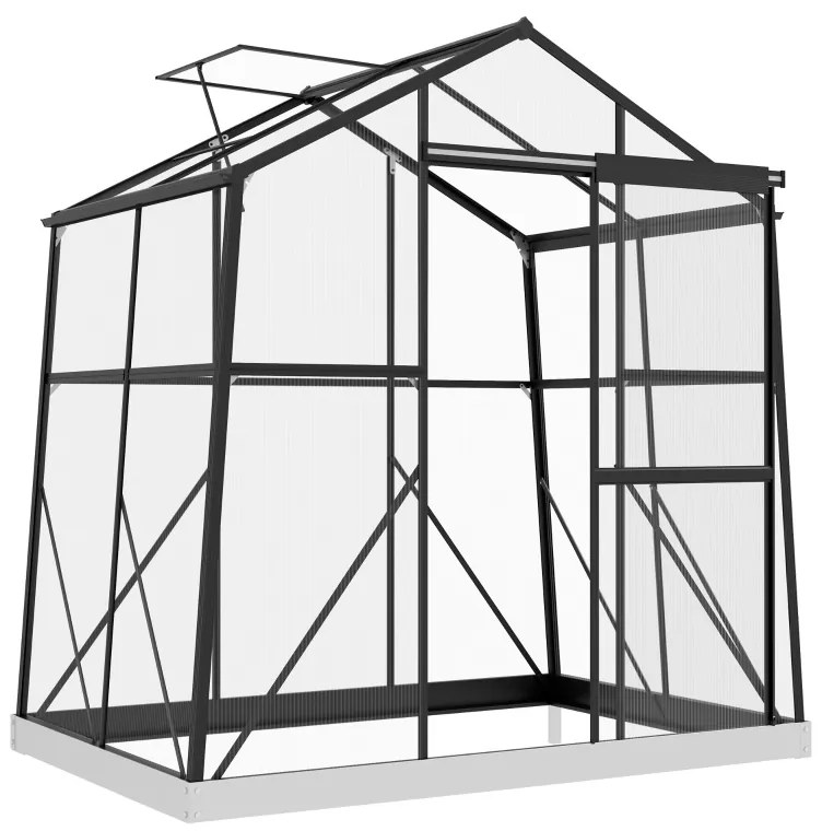 PEPU Polykarbonátový skleník Cold Frame Odolný vůči povětrnostním vlivům 192 x 131 x 203 cm