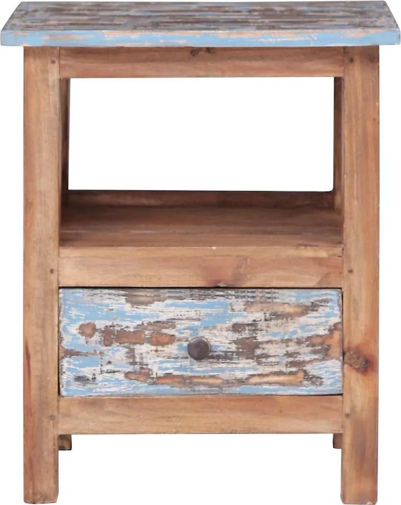 Noční stolek 41 x 30 x 50 cm masivní mahagonové dřevo 283926