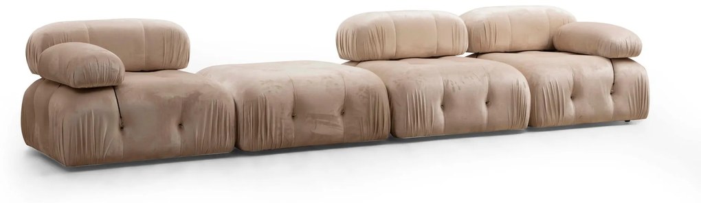 Atelier del Sofa Rohová sedací souprava Bubble Corner ( L1-O1-1R -Puf) - Cream, Krémová