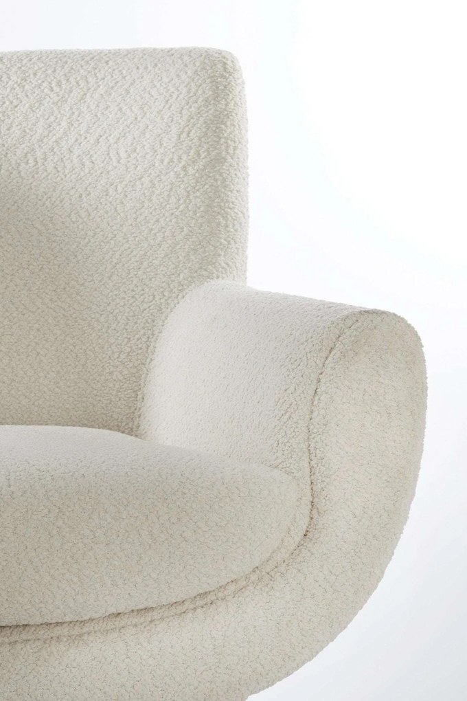 Designové křeslo BOUCLÉ VINSTRA WHITE