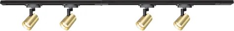 Brilagi - Bodové svítidlo v lištovém systému HUSKY 4xGU10/10W/230V černá/zlatá