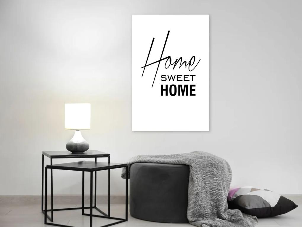 Obraz - Black and White: Home Sweet Home (1 Part) Vertical