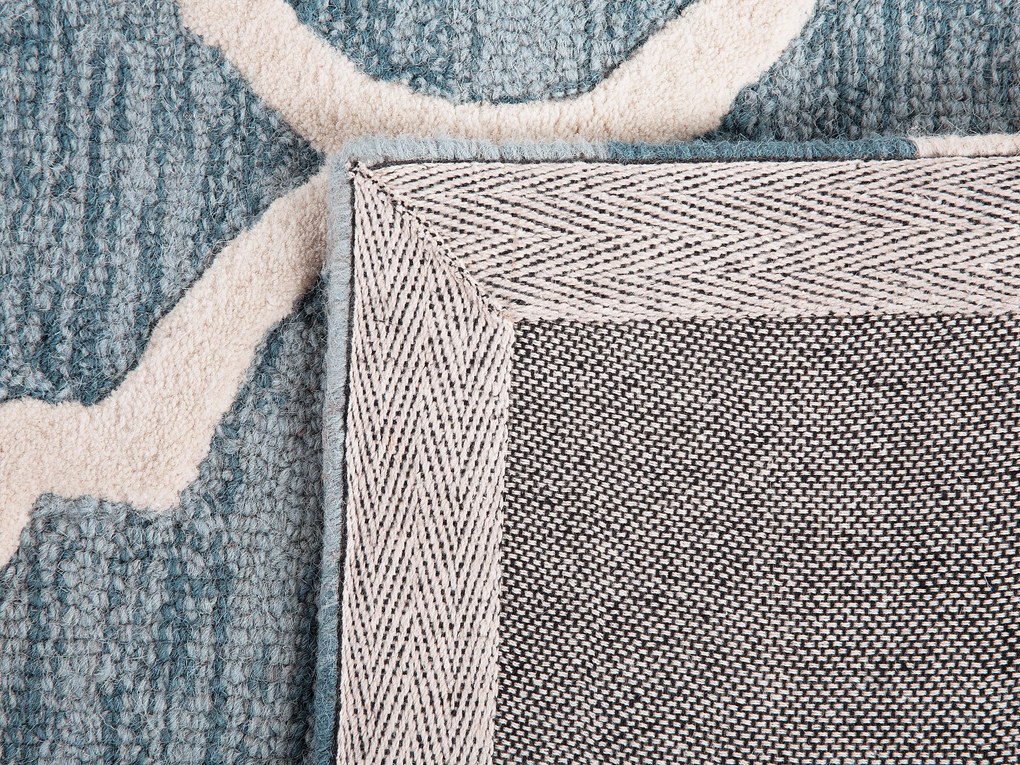 Světle modrý bavlněný koberec 160x230 cm YALOVA Beliani