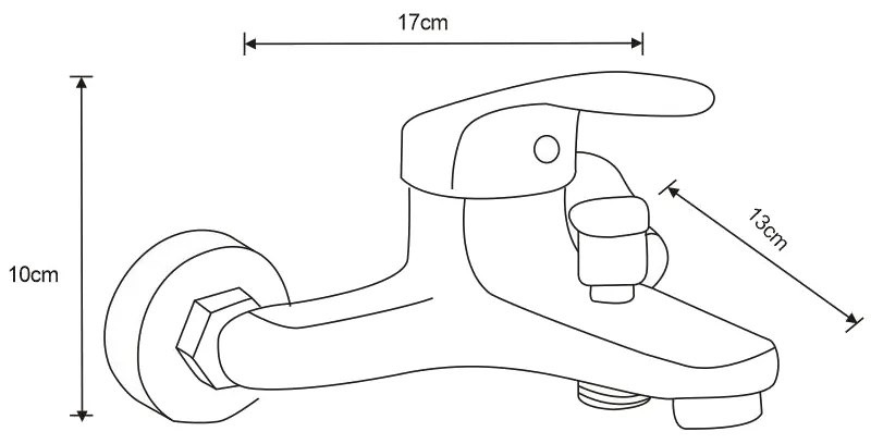 Mexen Erica, vanová baterie, černá, 746430-70