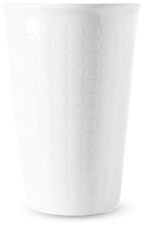 Termopohárek porcelánový G.Benedikt  bílý-puntík - 440 ml
