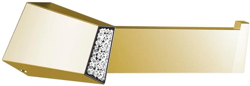 SAPHO - SOUL CRYSTAL držák toaletního papíru bez krytu, zlato 165056