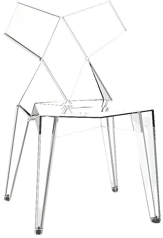OnaDnes -20% VONDOM Transparentní plastová jídelní židle KIMONO