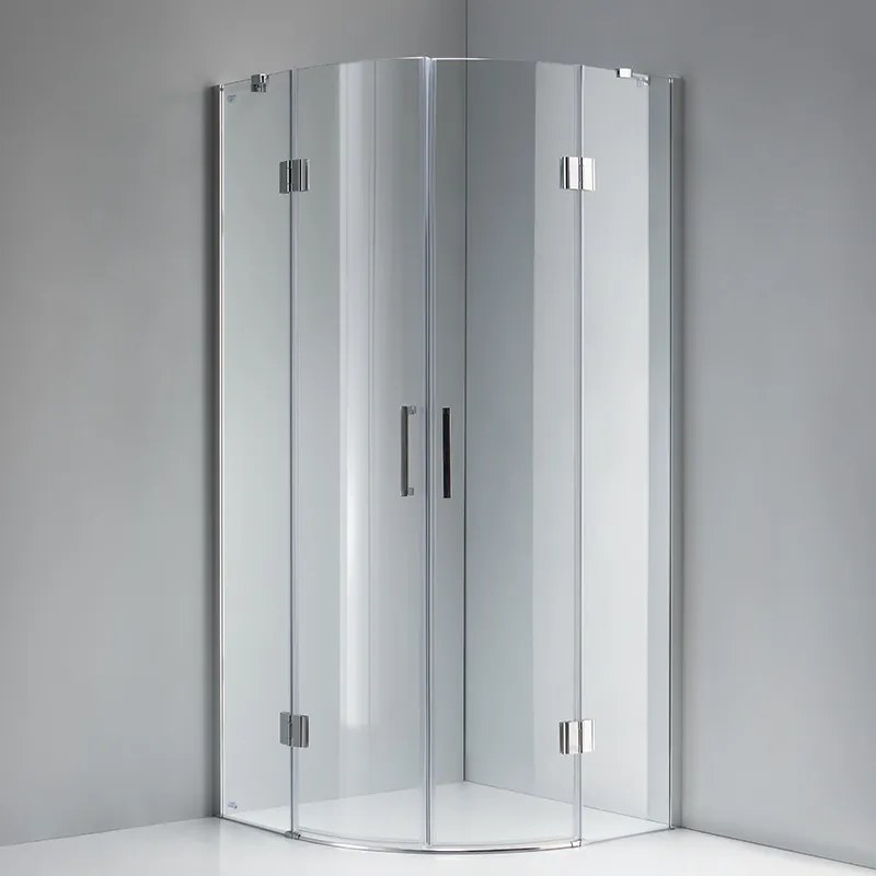 BPS-koupelny Čtvrtkruhový sprchový kout KZ92 90x90 chrom/transparent - bez vaničky