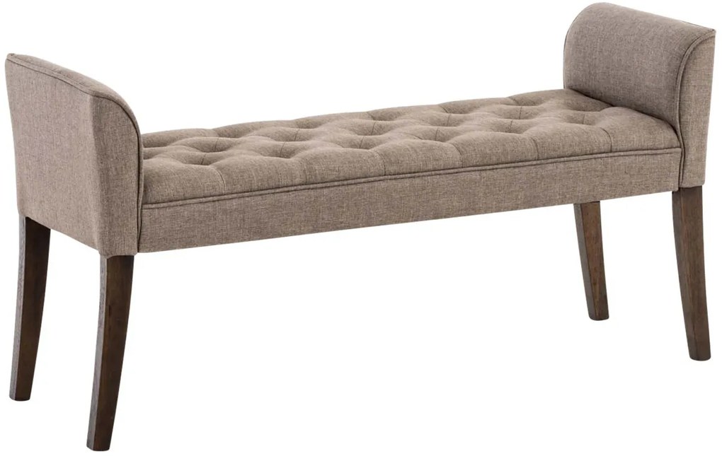 Lavice Cleopatra Chaiselongue látka, nohy antik tmavé - Šedo-hnědá (Taupe)