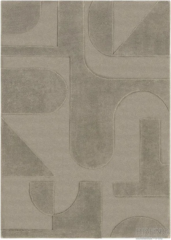 Breno Kusový koberec POMPEI 1614 Beige, 140x200 cm, Hnědá/Béžová