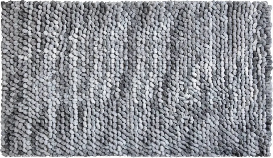 LineaDue PUNTO - Koupelnová předložka stříbrná šedá Rozměr: 70x120 cm