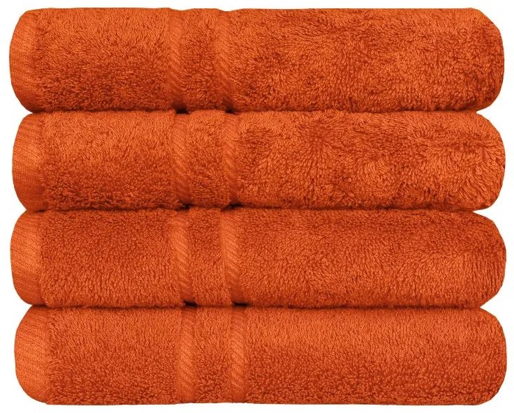SCANquilt bavlněný ručník COTTONA cihlová osuška 70 x 140 cm