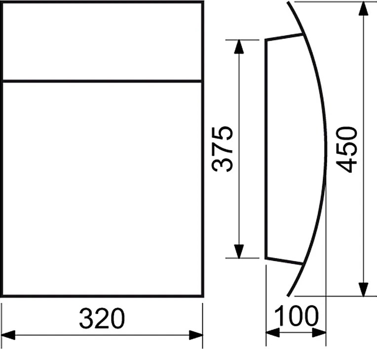 Poštovní schránka RICHTER BK.931.N (NEREZ), RICHTER Nerez matný