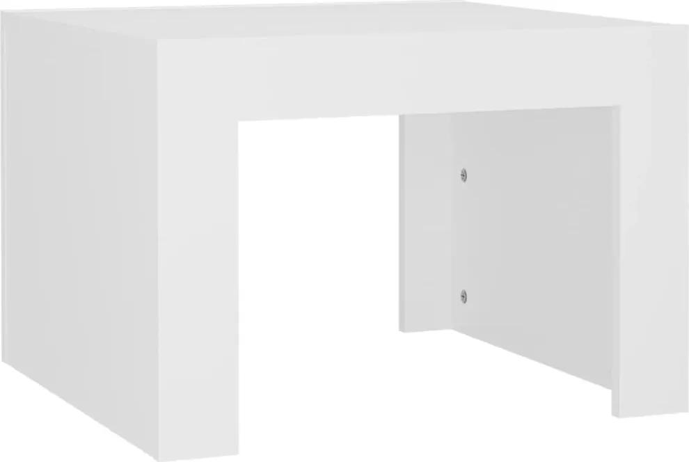 vidaXL Konferenční stolek 50 x 50 x 35 cm dřevotříska [808549] Barva: Bílá
