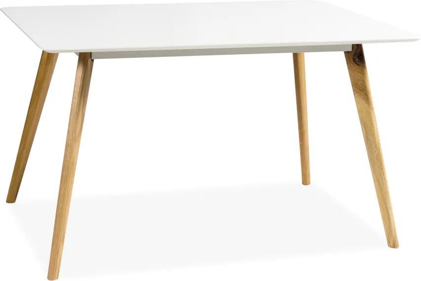 MAXIVA Jídelní stůl - MILAN, 160x90, bílá/dub