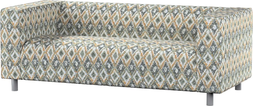 Potah na pohovku IKEA  Klippan 2-místná barva modrá látka pletený vzor, vzorované