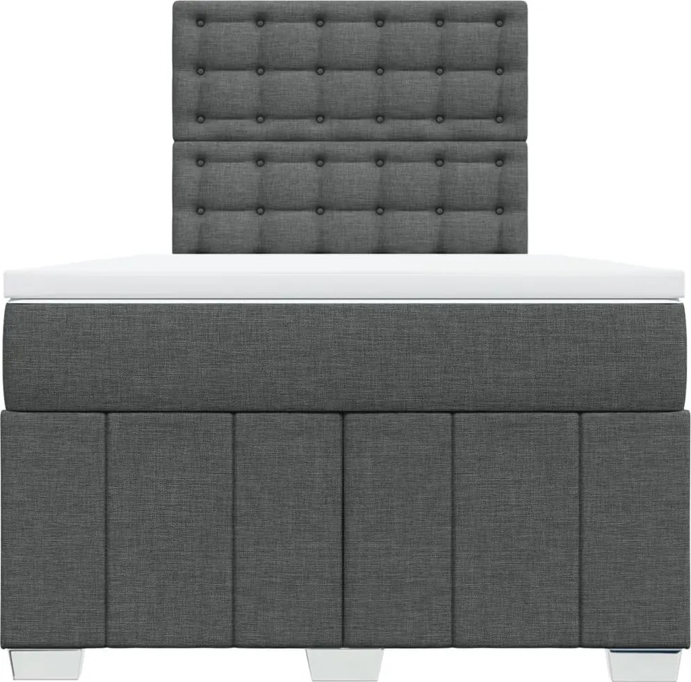 Box spring postel s matrací tmavě šedá 120x200 cm textil 3291650
