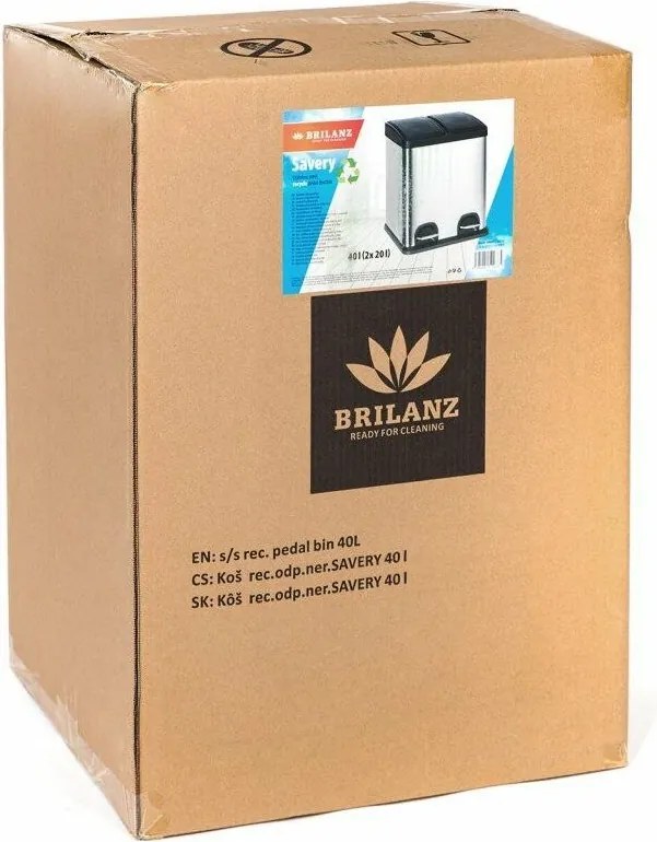 Brilanz Koš na tříděný odpad Savery, 2 x 20 l, 40 l