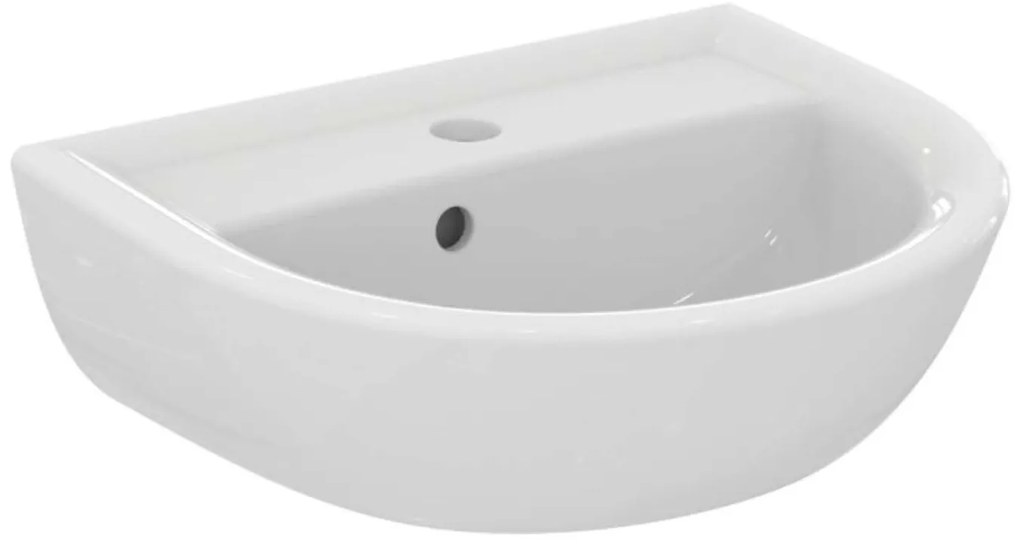 Ideal Standard Eurovit - Umývátko 45x35 cm, s přepadem, otvor pro baterii, bílá E872101
