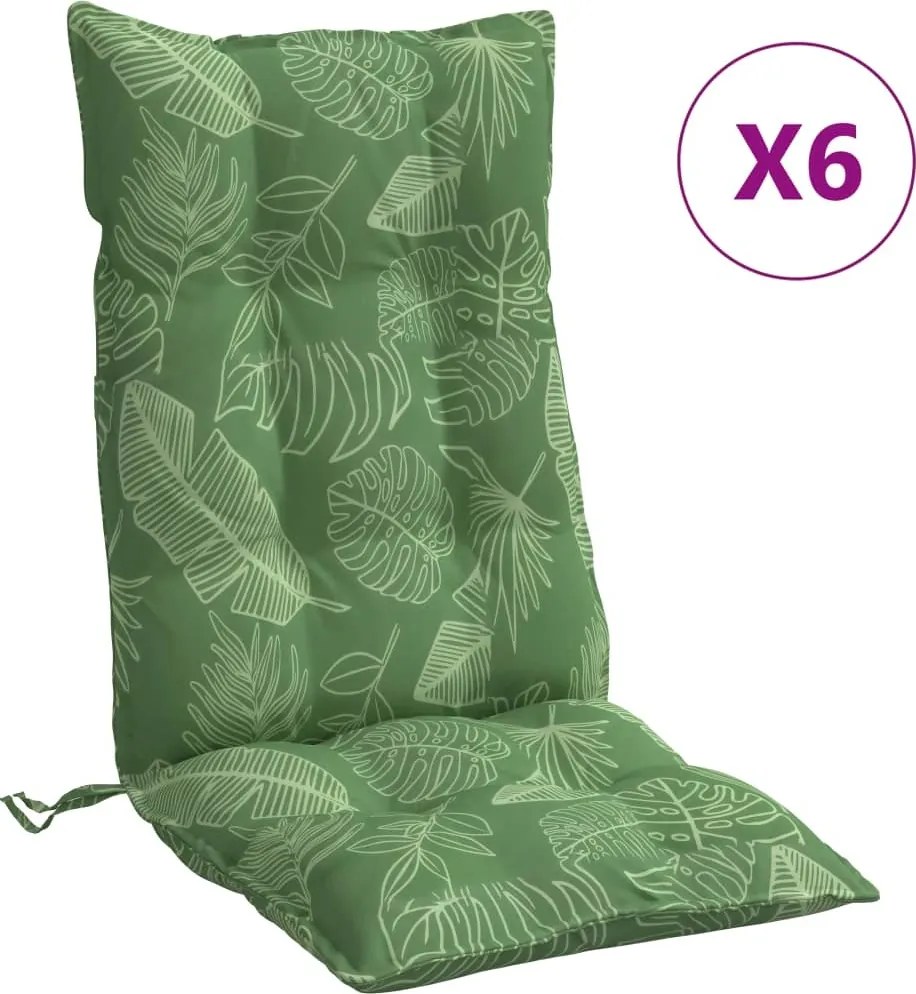 vidaXL Podušky na židli s vysokým opěradlem 6 ks látka oxford [377661] Barva: Béžová