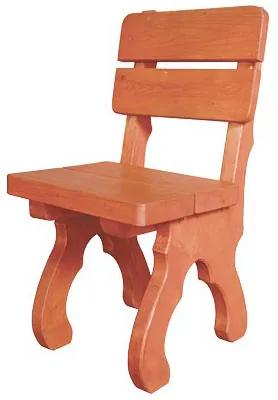 Drewmax MO103 - Zahradní židle z masivního smrkového dřeva, lakovaná 50x50x85cm - Týk lak