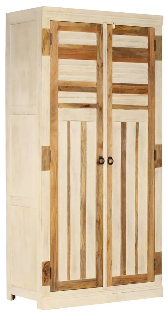 246324 vidaXL Šatní skříň masivní mangovníkové dřevo 100 x 50 x 200 cm