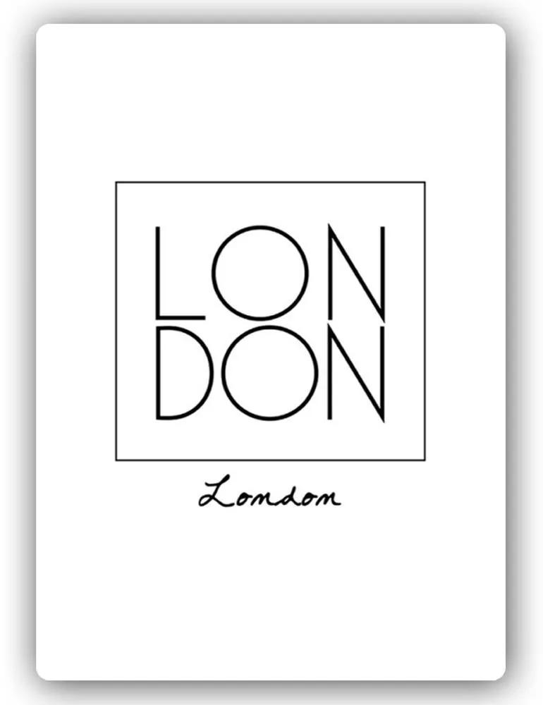CARO Kovový obraz - London 2 30x40 cm
