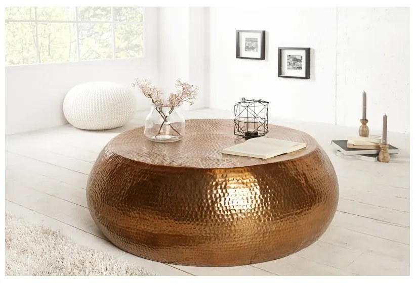 Massive home | Konferenční stolek ORIENT II 80 CM měděný
