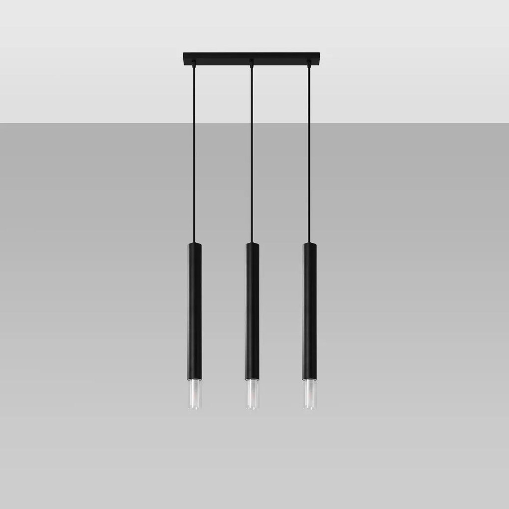 Sollux Lighting Závěsné svítidlo WEZYR 3 Černá