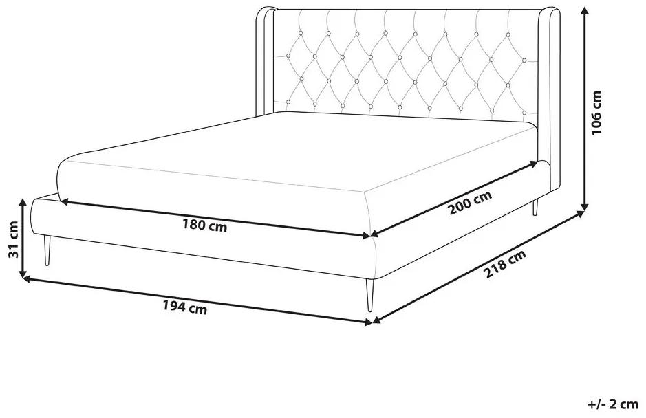 Manželská postel 180 cm Flora (béžová) (s roštem). 1078977