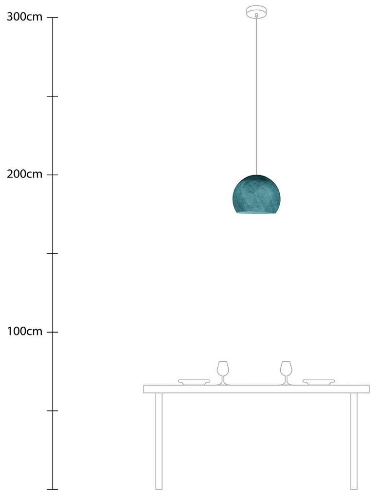 creative cables Závěsná lampa se stínidlem kupole z PE vlákna, polyester Barva: Petrolejová, Průměr: L - Ø 42 Cm