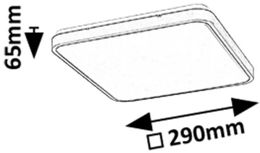 Rabalux 71432 - LED Koupelnové stropní svítidlo ALENZO LED/24W/230V IP44 černá