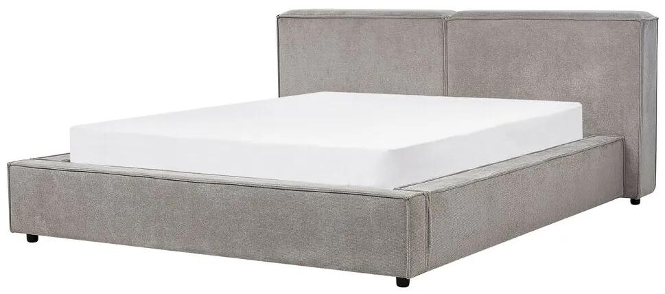 Manšestrová postel 160 x 200 cm šedá LINARDS Beliani