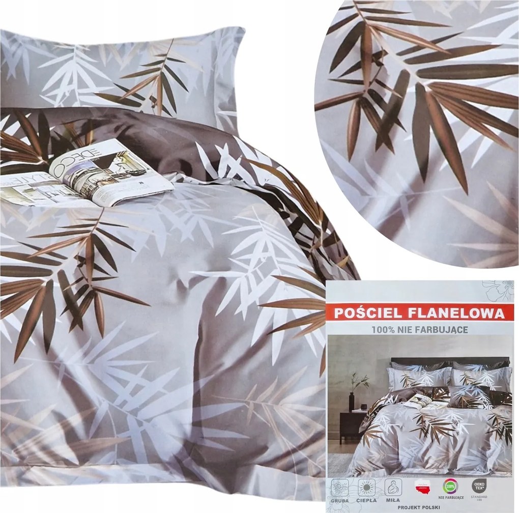 Povlečení Flanelové 220x200 2x povlak 70x80 Teplé Měkké Riccardo